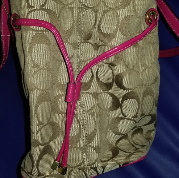 Coach | Bags | Coach Signature Drawstring Satchel | Poshmark
